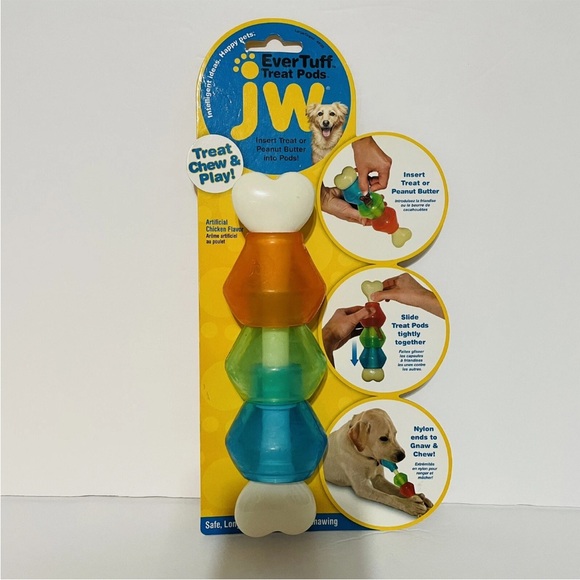 Toys | Dog Jw Evertuff Large Nylon Bone Treat Pod Chew Play Toy Pet ...